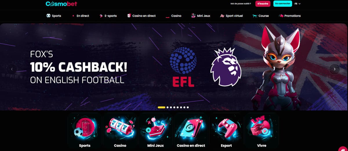 Cosmobet Casino | 150% Bonus jusqu'à 500€